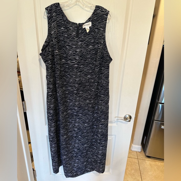 Studio I | Dresses | Studio I Womens Navy Blue White Sleeveless Maxi ...